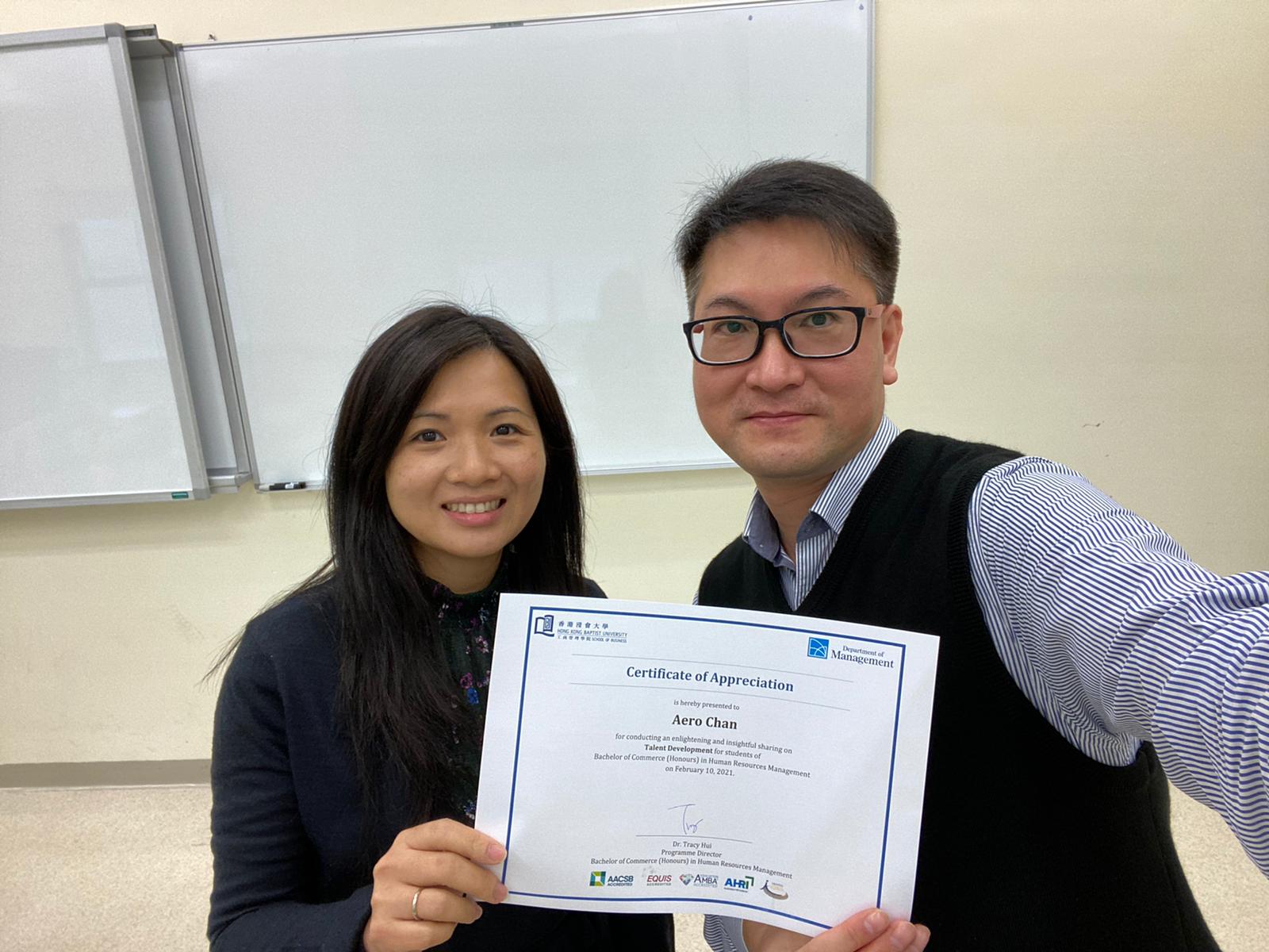 Guest Talk for sharing on Talent Development - Bachelor of Commerce ...